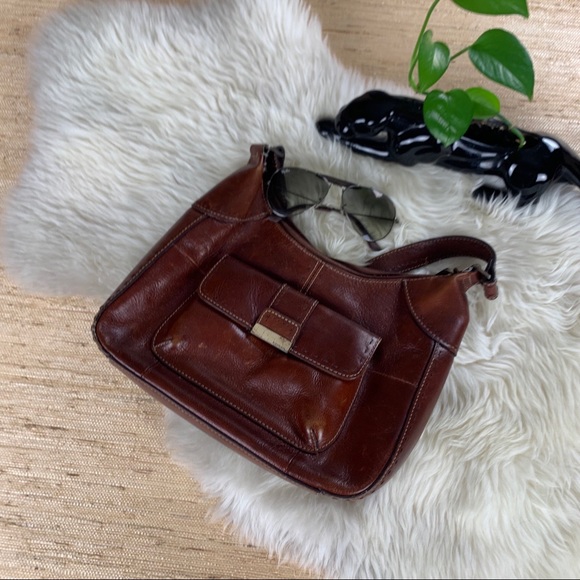 Fossil | Bags | Fossil Cognac Leather Shoulderbaghandbag | Poshmark